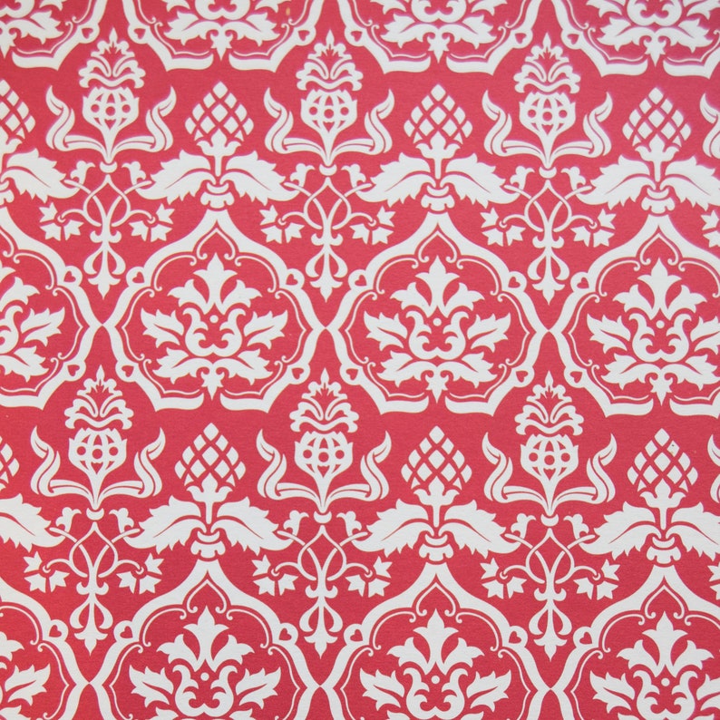 Red and White Paper Renaissance Design Decoupage Paper - Etsy