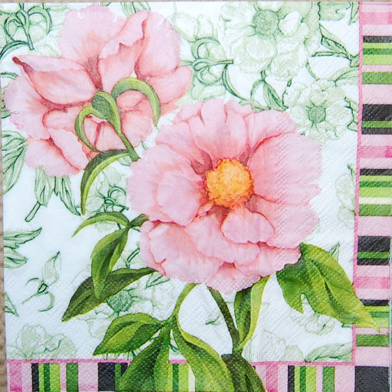 Spring Bride Napkins Four Paper Napkins for Wedding Project | Etsy