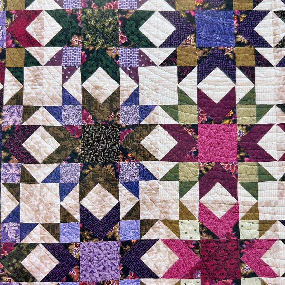 Star Patchwork Quilt, Decoupage Paper, American Quilt Pattern ...