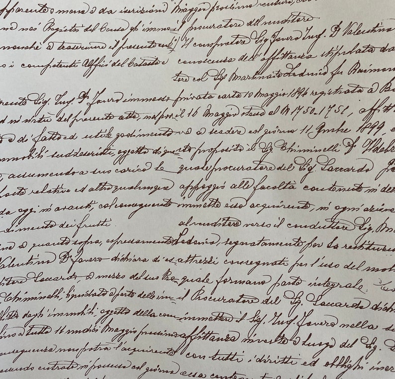 Handwritten Cursive Paper Decoupage Paper Collage Paper - Etsy