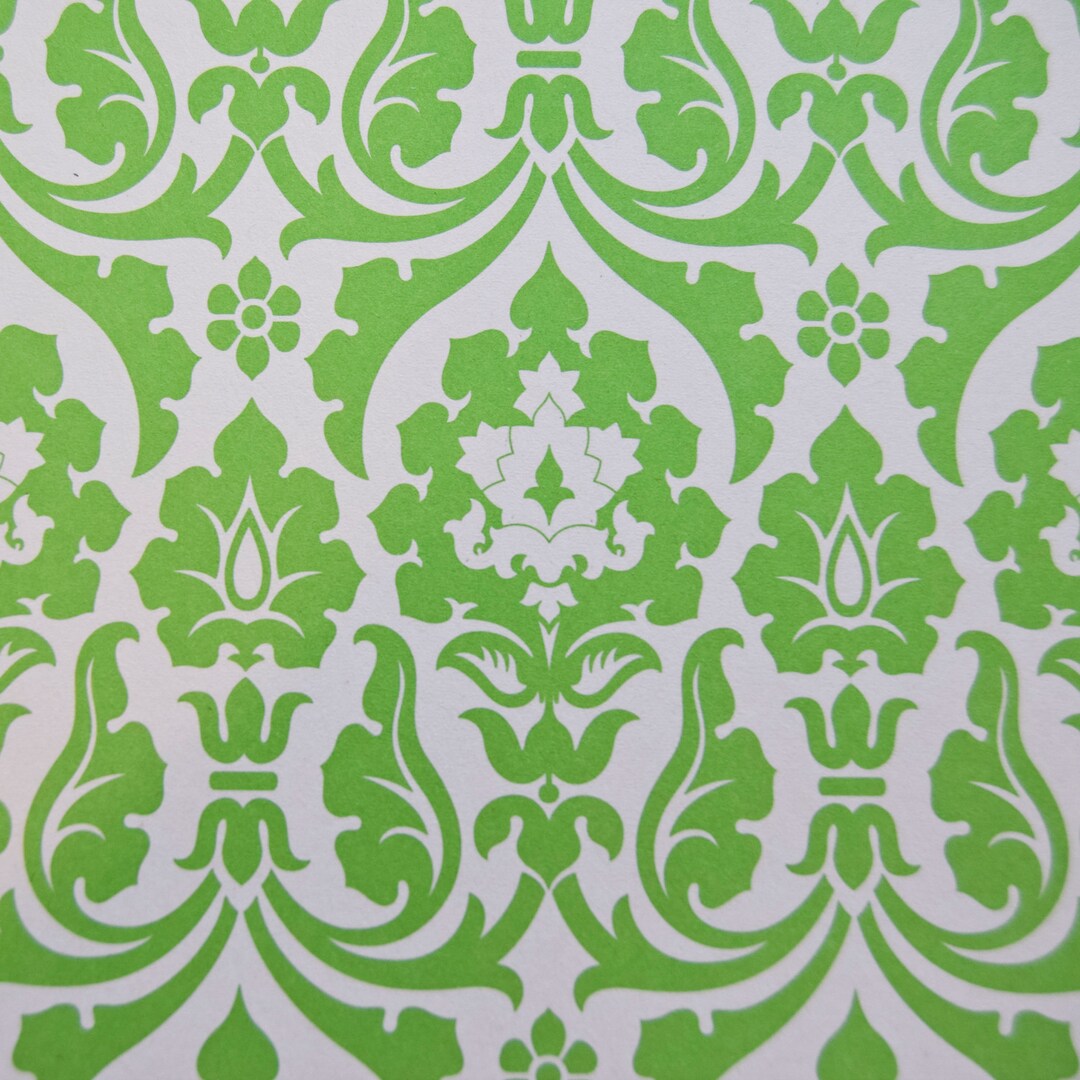 Green and White Paper, Renaissance Design, Decoupage Paper, Paper ...