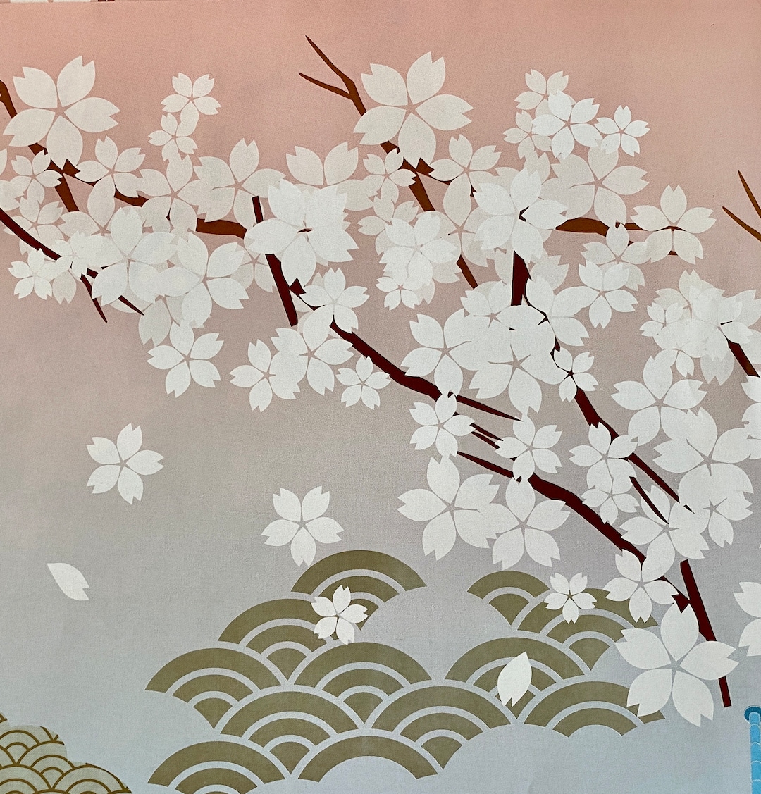 Kimono Paper, Japanese Design, Decoupage Paper, Cherry Blossom Pattern ...