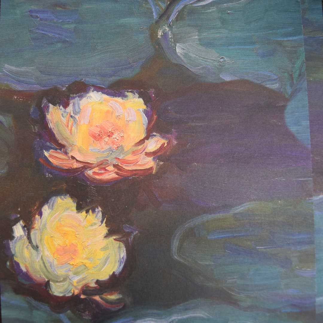 Monet Water Lilies Paper: Impressionist Art, Collage, Scrapbooking (2 ...
