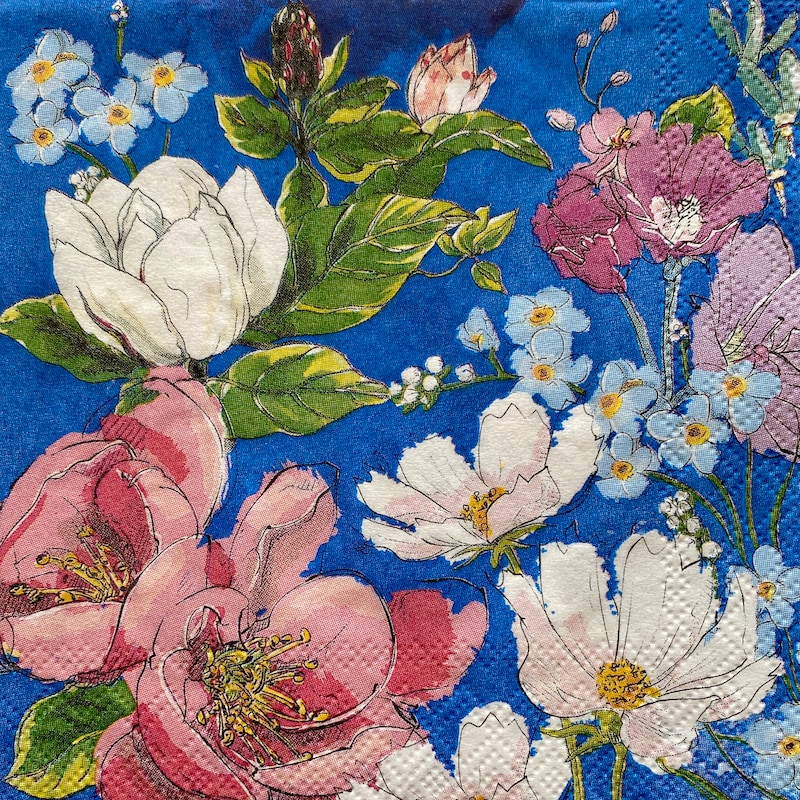 Decoupage Flowers - Etsy