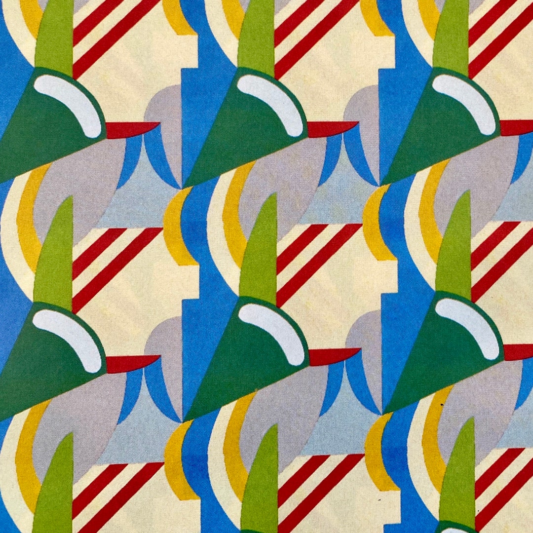 Decoupage, Art Deco Design, Abstract Design in Green and Blue ...