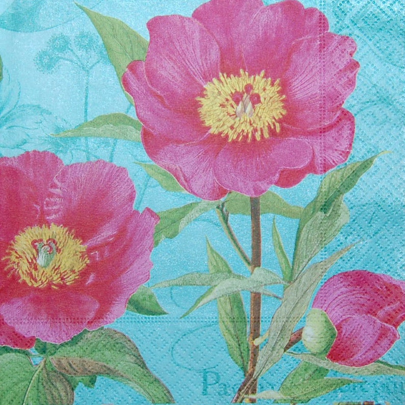 Spring Bride Napkins Four Paper Napkins for Wedding Project | Etsy