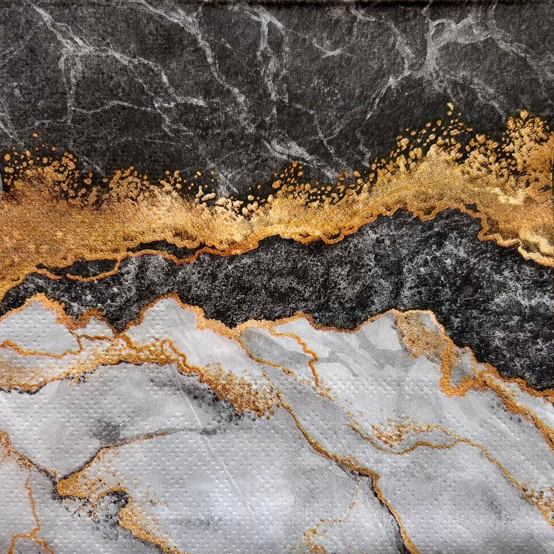 Black and Gold Marble Paper Napkins: Decoupage & Crafts (set of 3) - Etsy