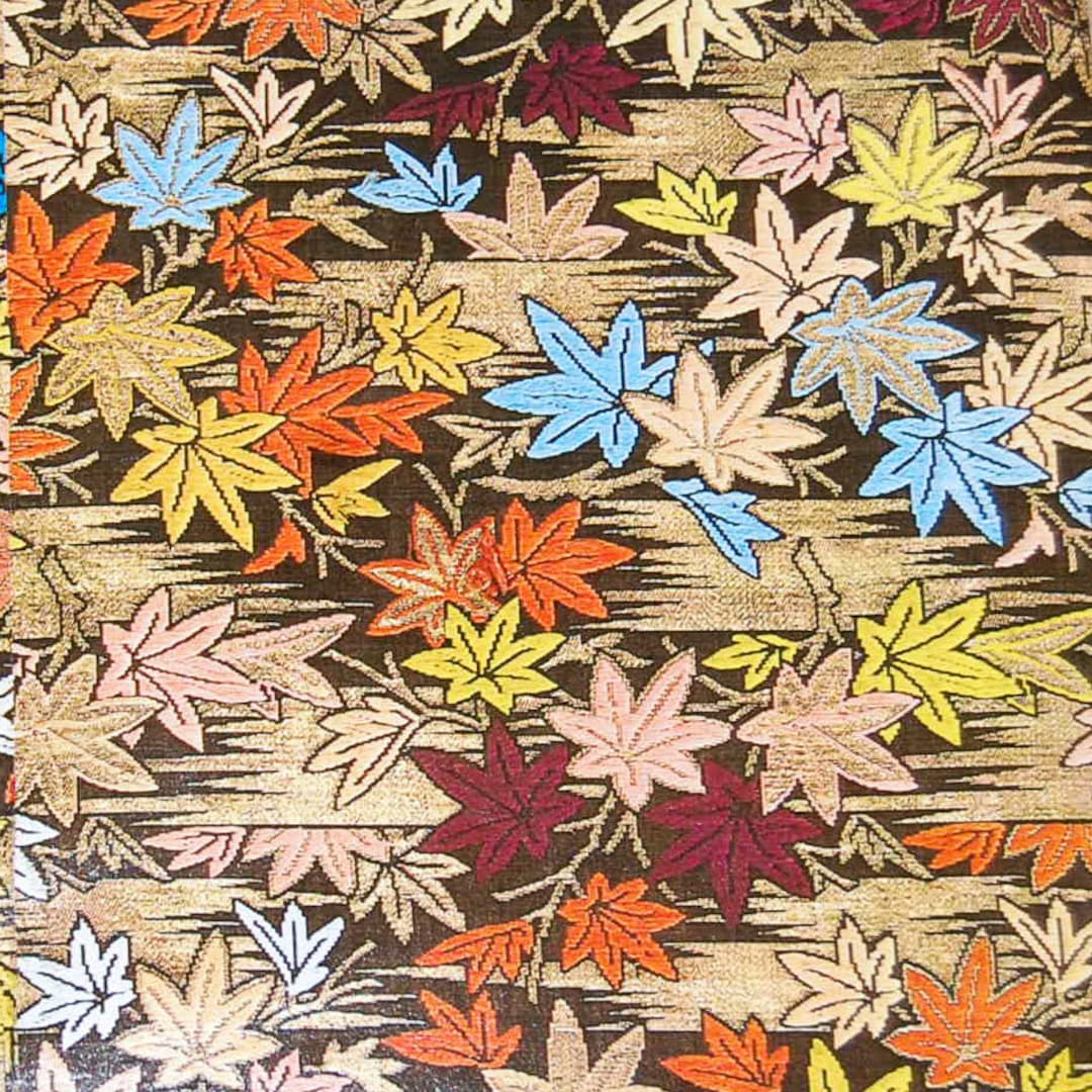 Kimono Japanese Design Decoupage Paper, Colorful Maple Leaves Pattern ...
