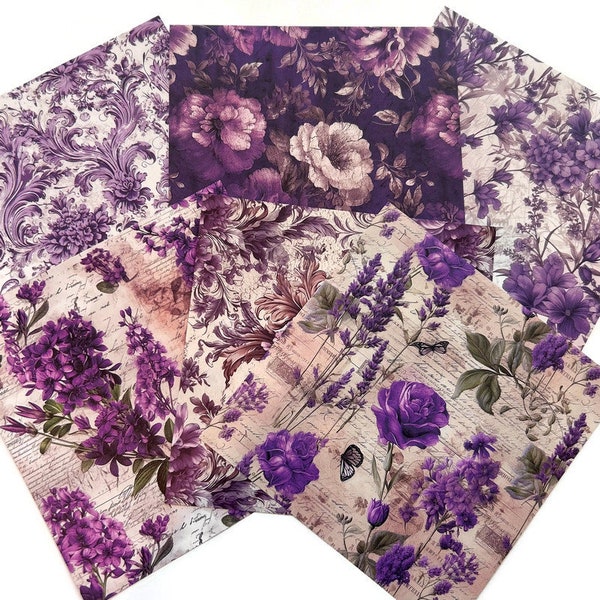 Purple Paper Pack - Etsy