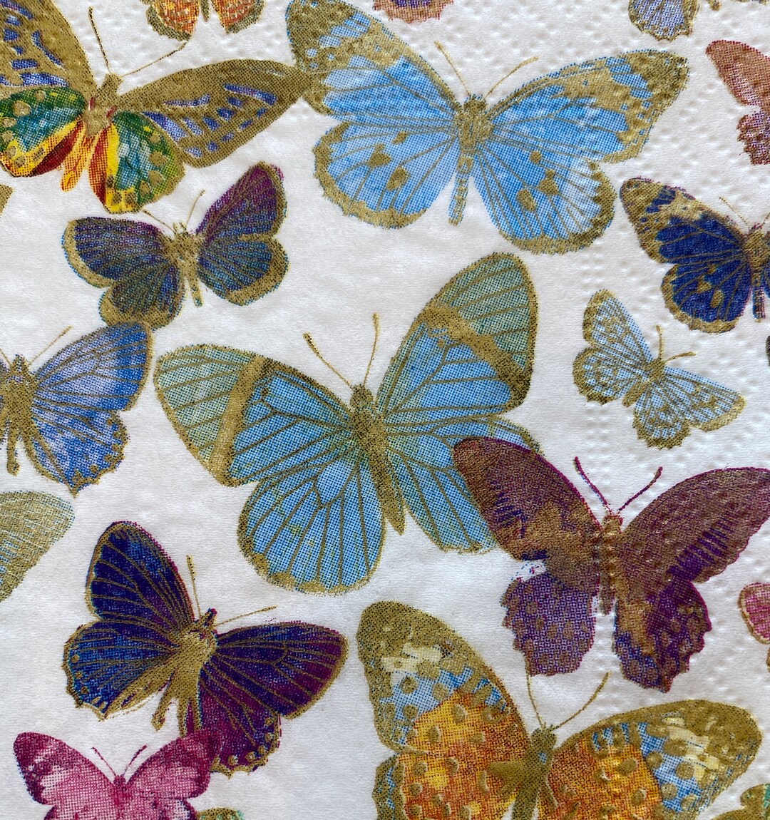 Butterfly Napkins, Decoupage Paper Napkin, Butterfly Paper, Napkins for ...
