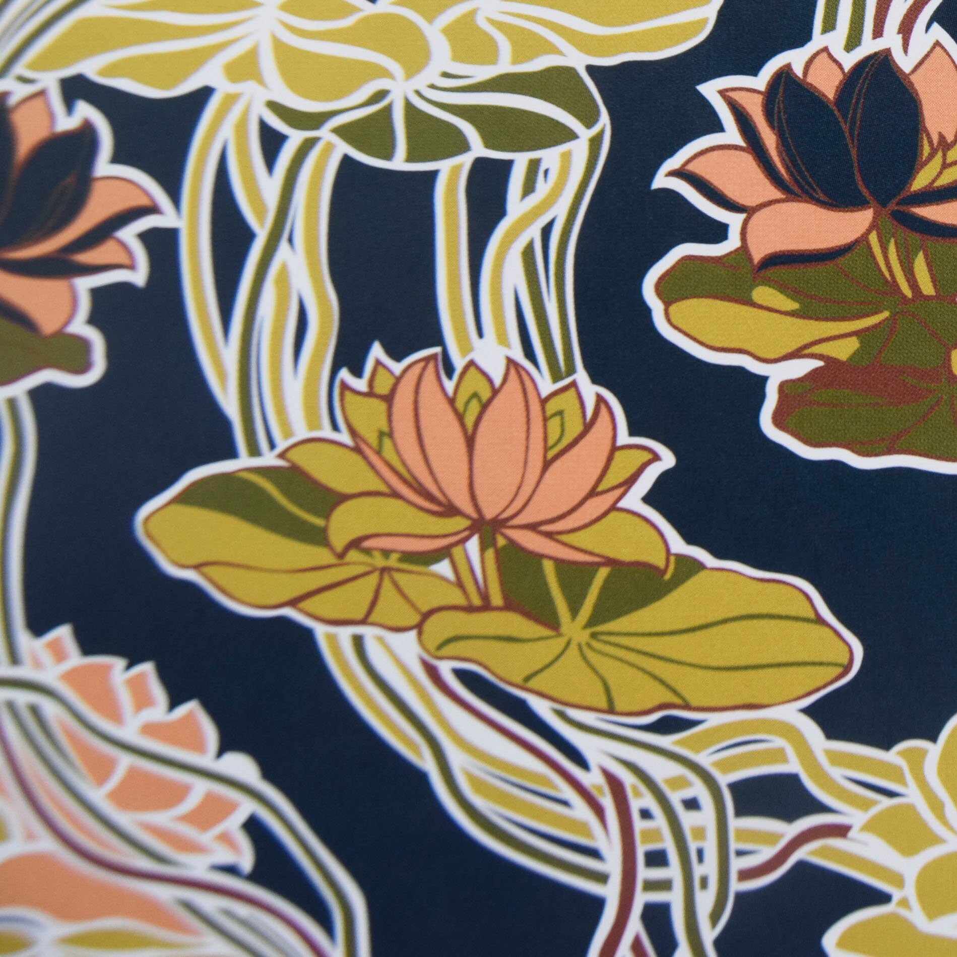 Art Deco Design Lotus Flower Decorative Paper Collage | Etsy