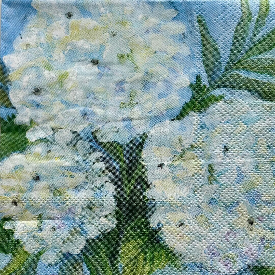 Blue Hydrangea Decoupage Napkins: Floral Paper Crafts, Collage (3 Pack ...
