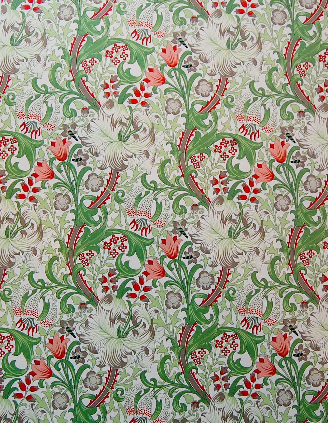 William Morris Floral Paper: Art Nouveau Decoupage, Scrapbooking (two 8 ...