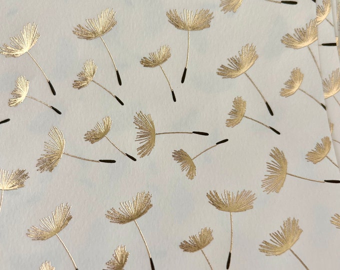 Gold Dandelion Decoupage Paper: Scrapbooking Collage Sheets (5" X 4.25 ...