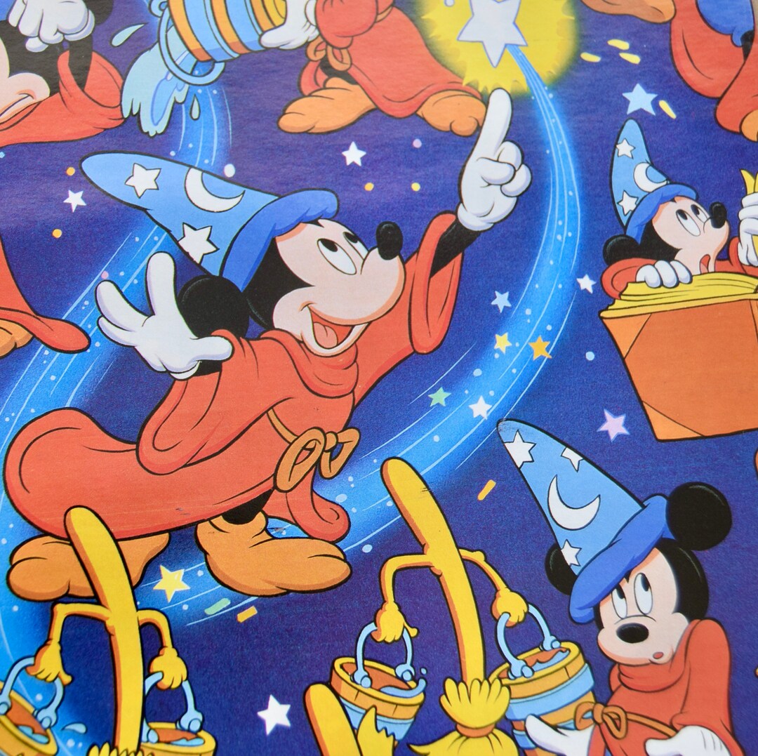 Kids Paper, Vintage Paper, Mickey Mouse Paper, Fantasia, Decoupage ...