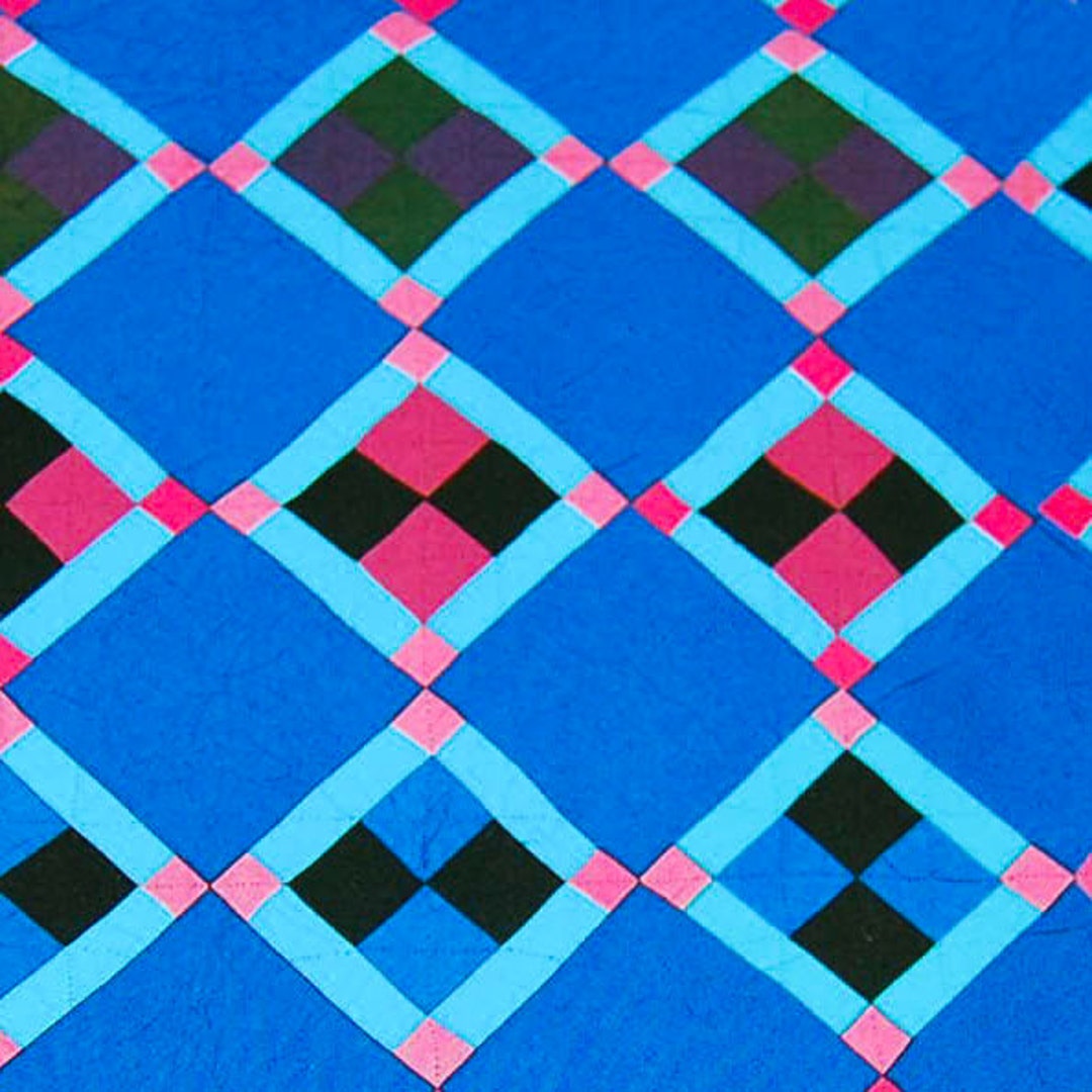 Blue Block Quilt Decoupage Paper Classic Patchwork Quilt - Etsy