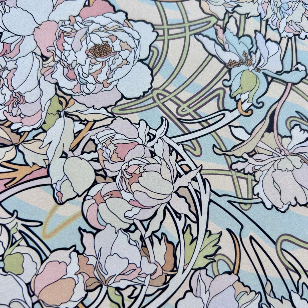 Art Deco Design, Leaves and Flowers, Decorative Paper, Collage, Craft ...