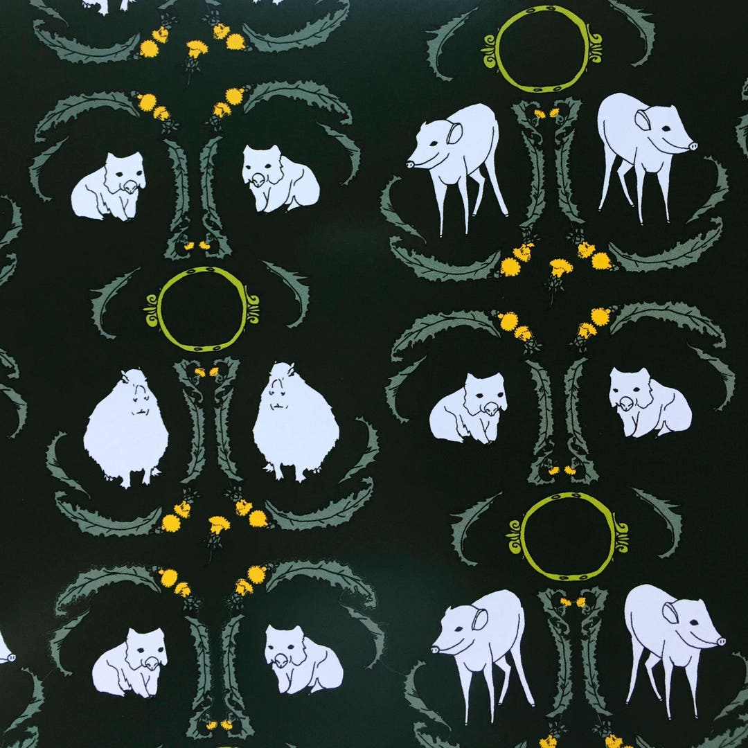 Pig Paper, Two Sheets, Decorative Paper, Animal Paper, Decoupage Paper ...