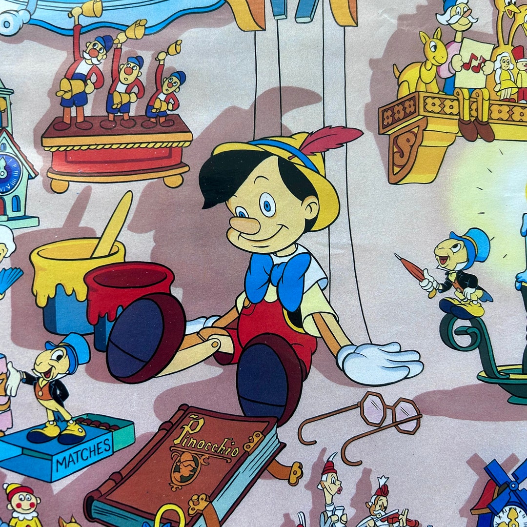 Kids Paper, Vintage Paper, Pinocchio Paper, Decoupage Paper, Wrapping ...