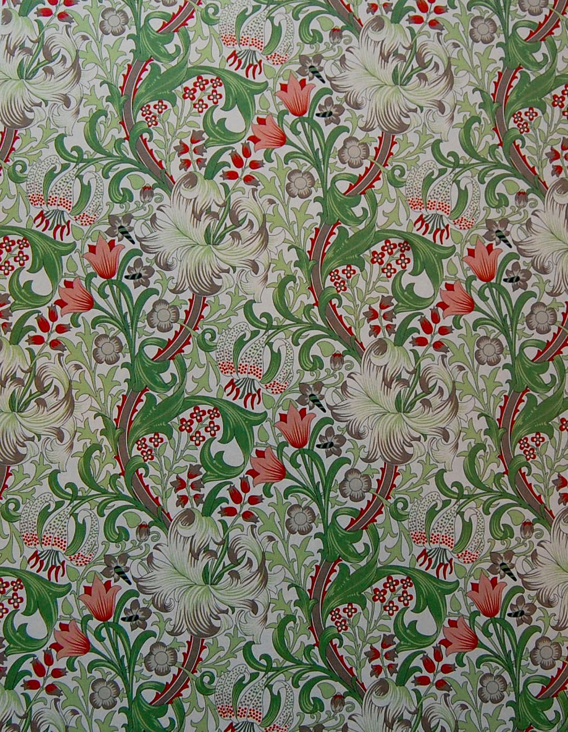 William Morris Floral Paper: Art Nouveau Decoupage, Scrapbooking (two 8 ...
