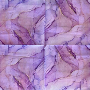 Purple Marbled Paper Napkins: Decoupage, Collage, Paper Art (set of 3 ...