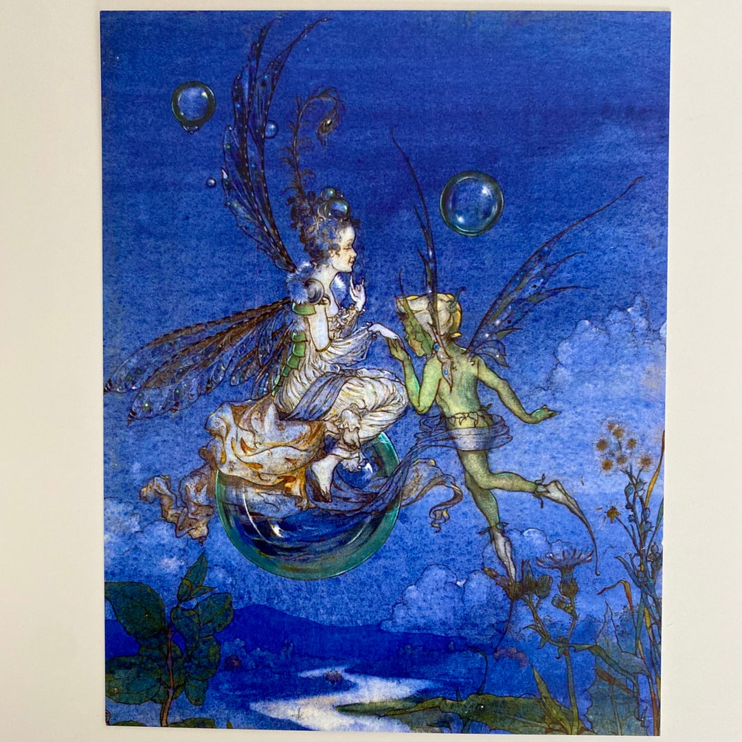 Fairy and Goblin Postcard Fairy Art Postcard Art Vintage - Etsy