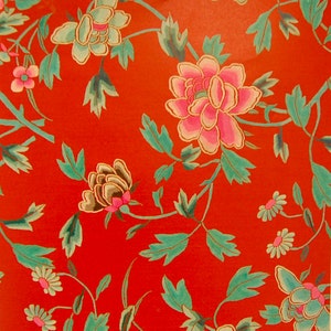 Decorative Paper, Chinese Silk Floral Embroidery Design - Decoupage ...