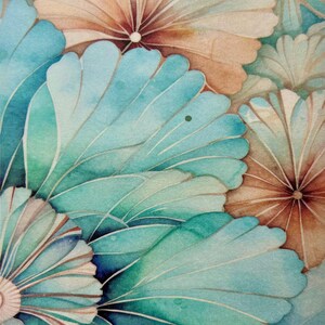 Teal and Coral Paper Set, Collage Papers, Fine Paper Pack, Set of 8 ...