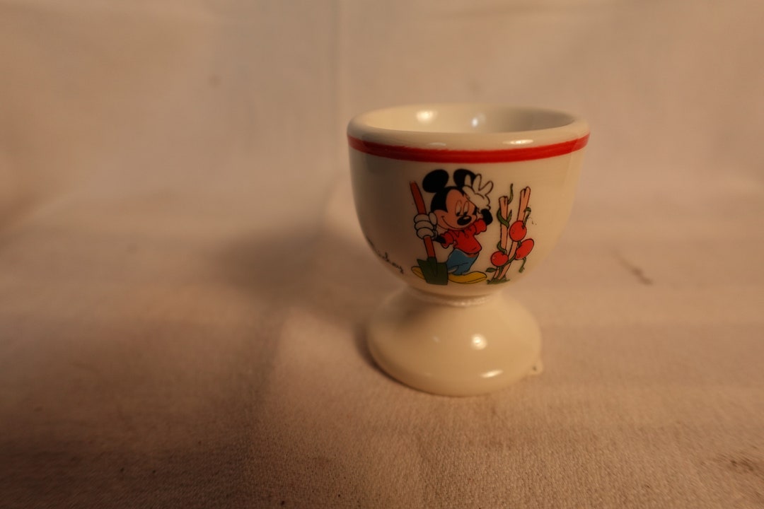 Vintage. Walt Disney Productions-mickey Mouse Egg Cup From Disneyland - Etsy