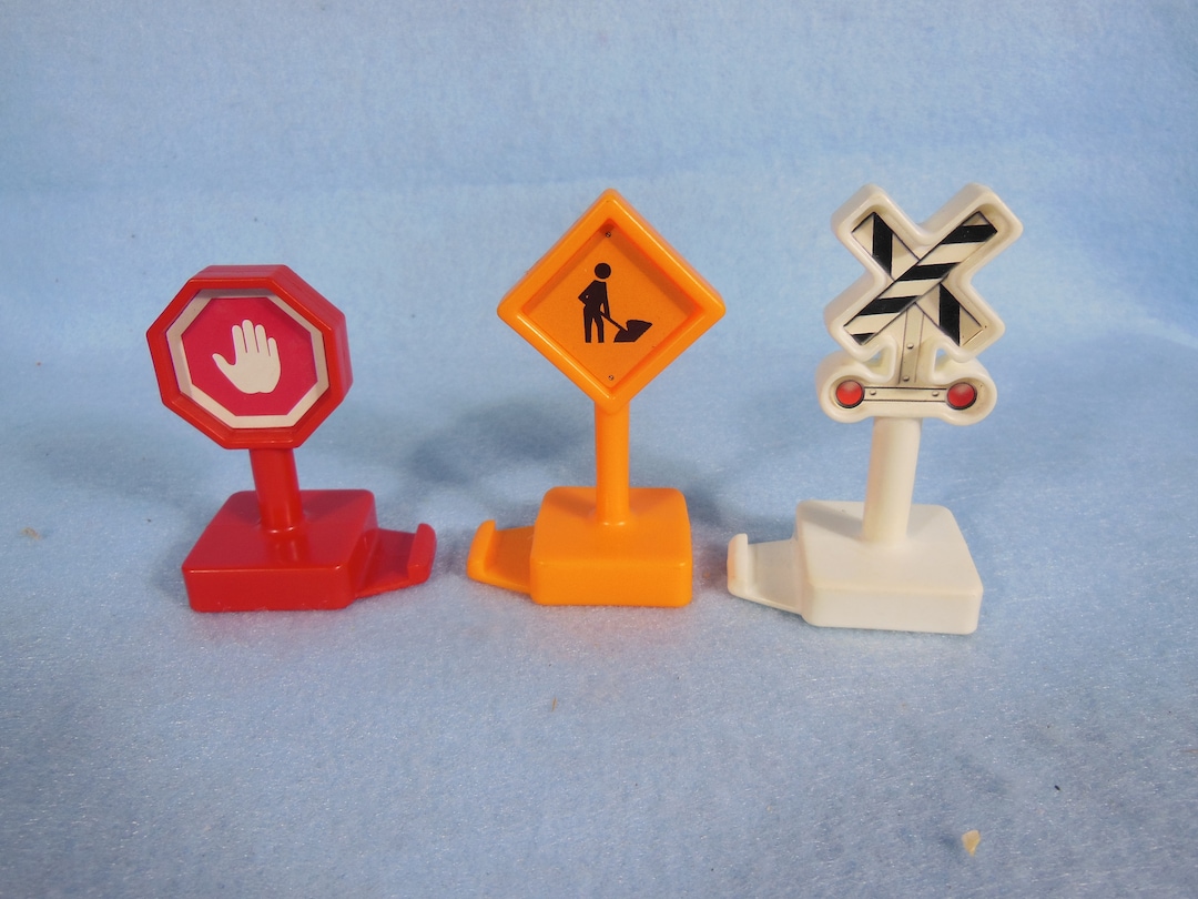 Vintage-fisher Price-3 Signals-stop Sign--railroad Crossing--workers - Etsy