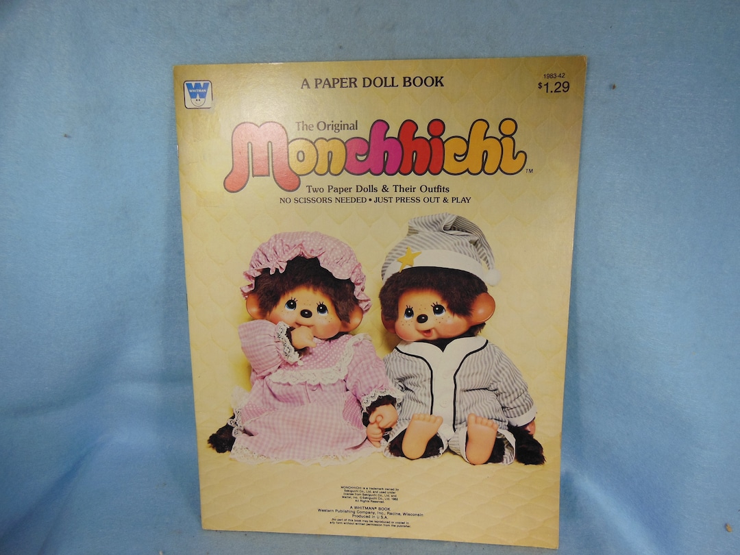 Vintage monchhichi Paper Doll Book-whitman-never Used - Etsy