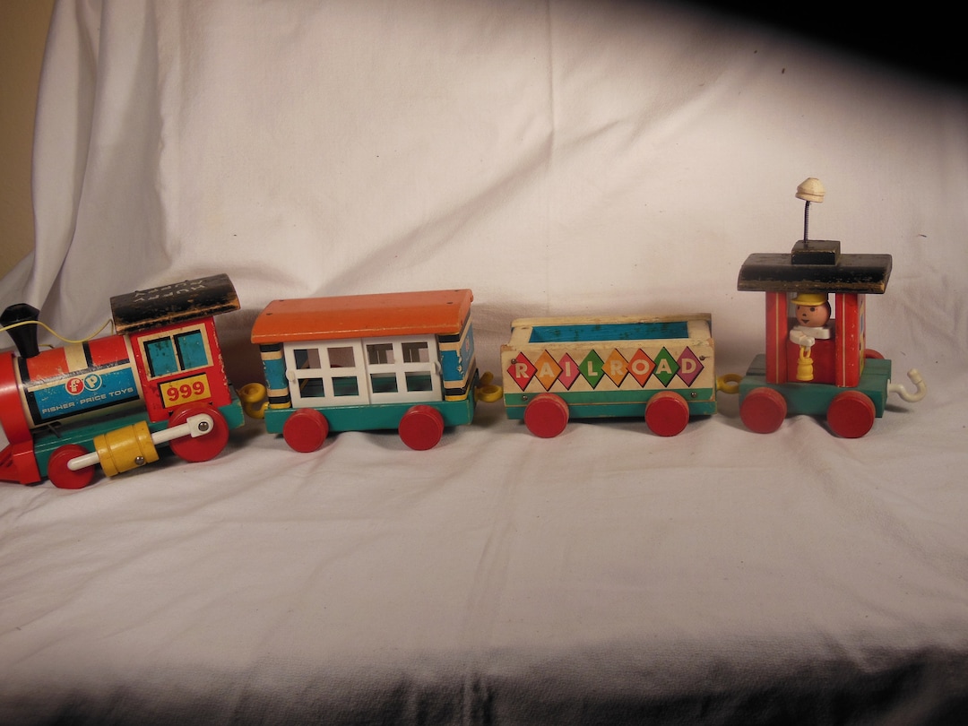 Vintage Fisher Price Huffy Puffy Train 999-4 Pieces-1963 - Etsy