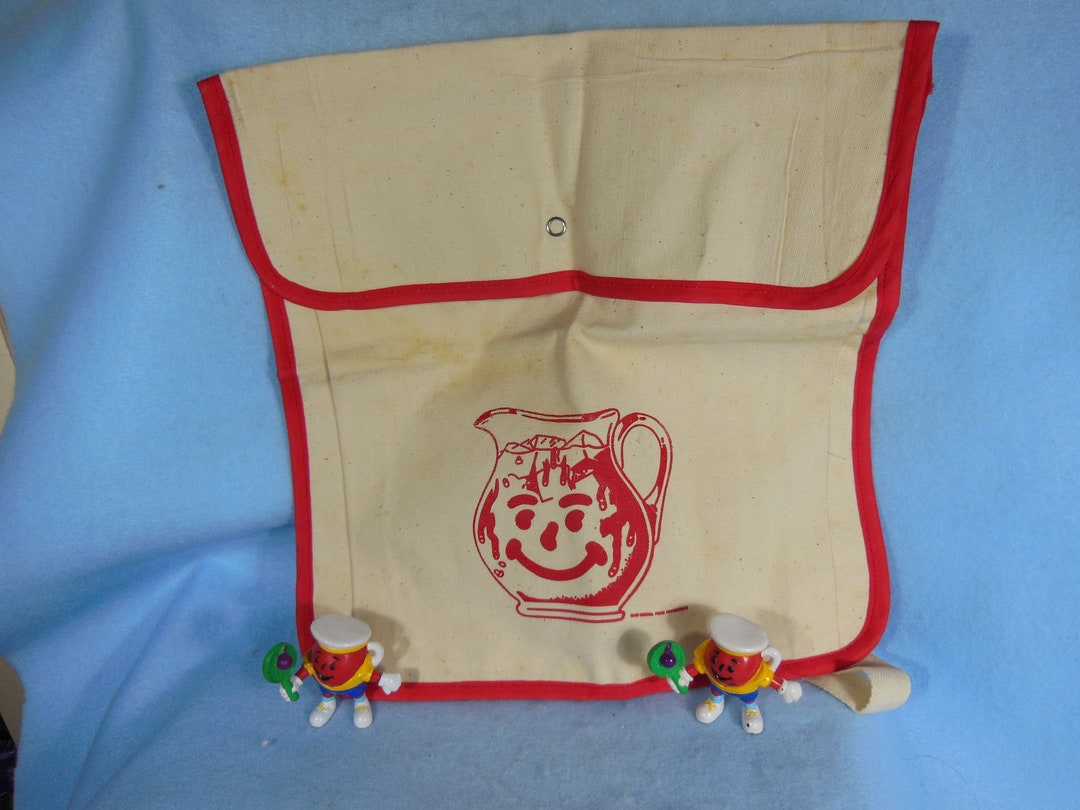 Vintage-white Canvas Kool-aid Back Pack Plus 2 Figurines - Etsy