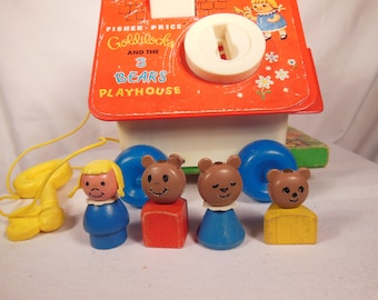 1967 Fisher Price Goldilocks and the 3 Bears Playhouse. Toy Number 151 ...