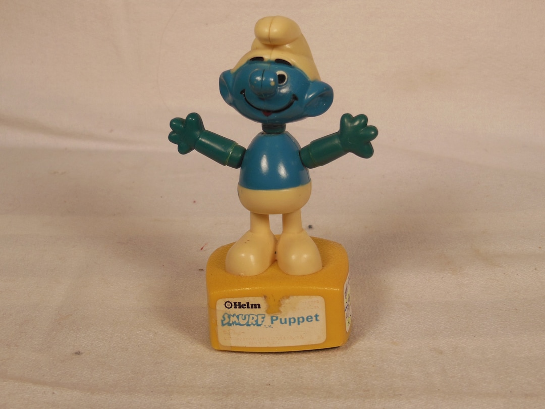 Vintage-smurf Push-up Puppet---helm--british Patent - Etsy
