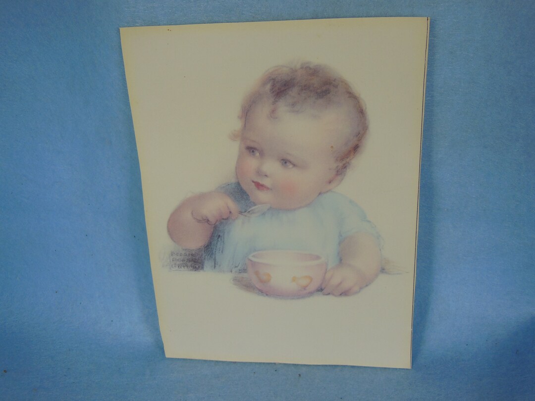 Vintage-bessie Peace Gutmann 6 X 8 Print- Child Eating - Etsy