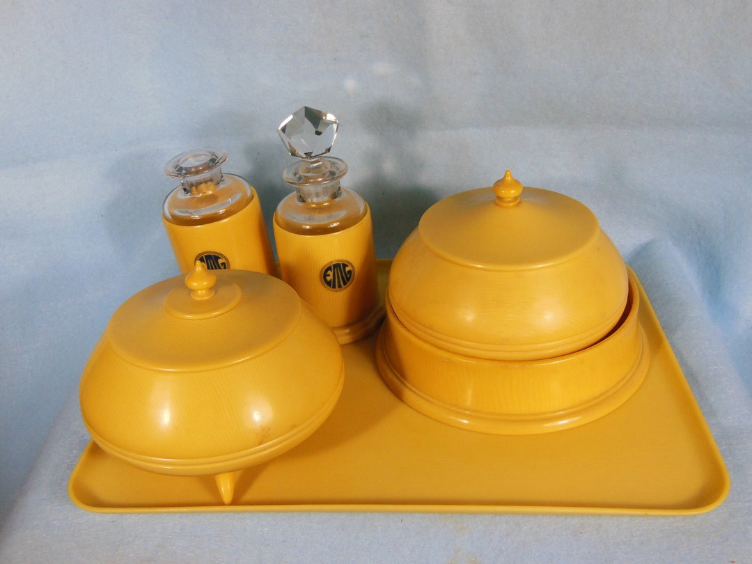 Vintage-1960s Art Deco 12 Piece Bakelite-dresser Set - Etsy