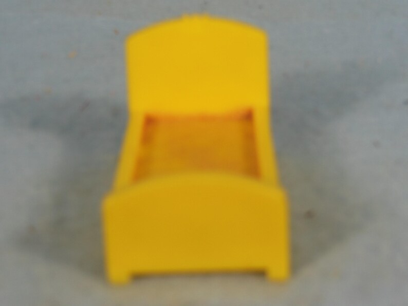 Vintage-fisher Price Yellow Single Bed With Crowns # 993 - Etsy