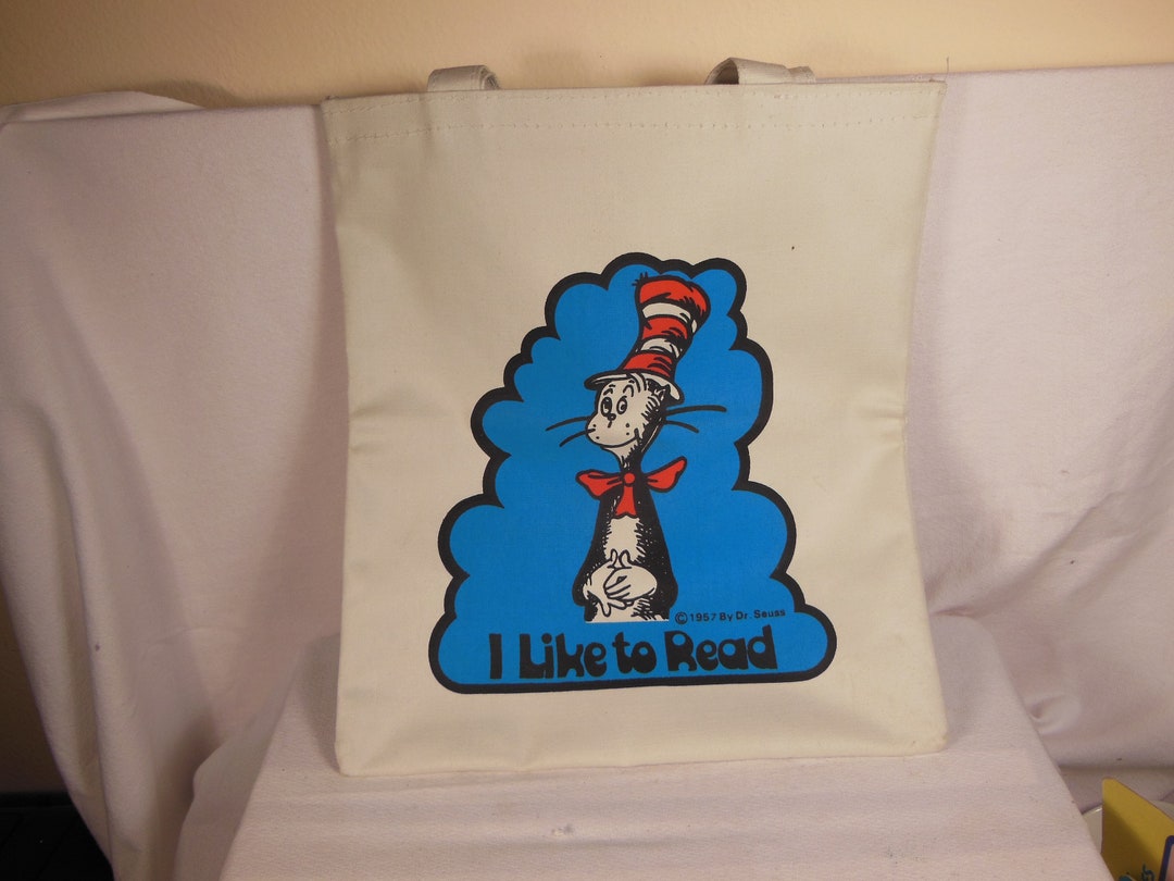 Vintage-dr. Seuss-cat-in-the-hat-cloth Book Bag - Etsy