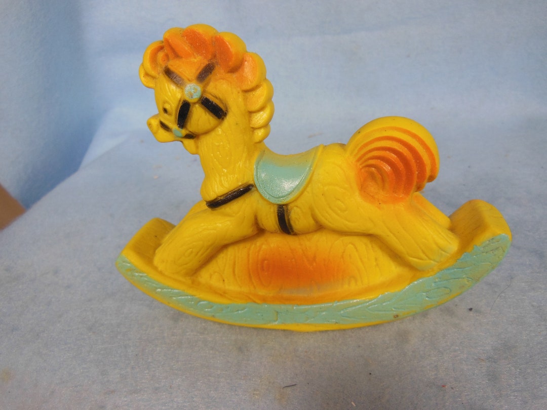 Vintage-small Rubber Rocking Horse-squeak Toy-still Squeaks - Etsy