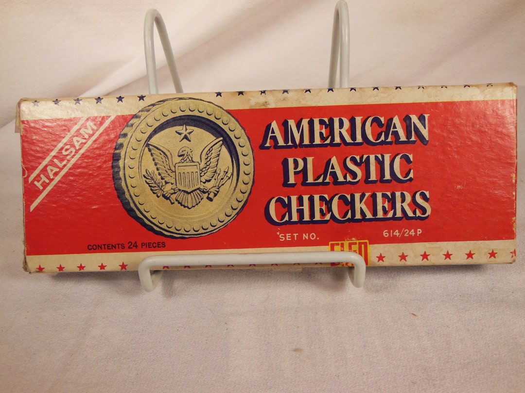 Vintage-1970--halsam-american Plastic Checkers-in Original Box - Etsy
