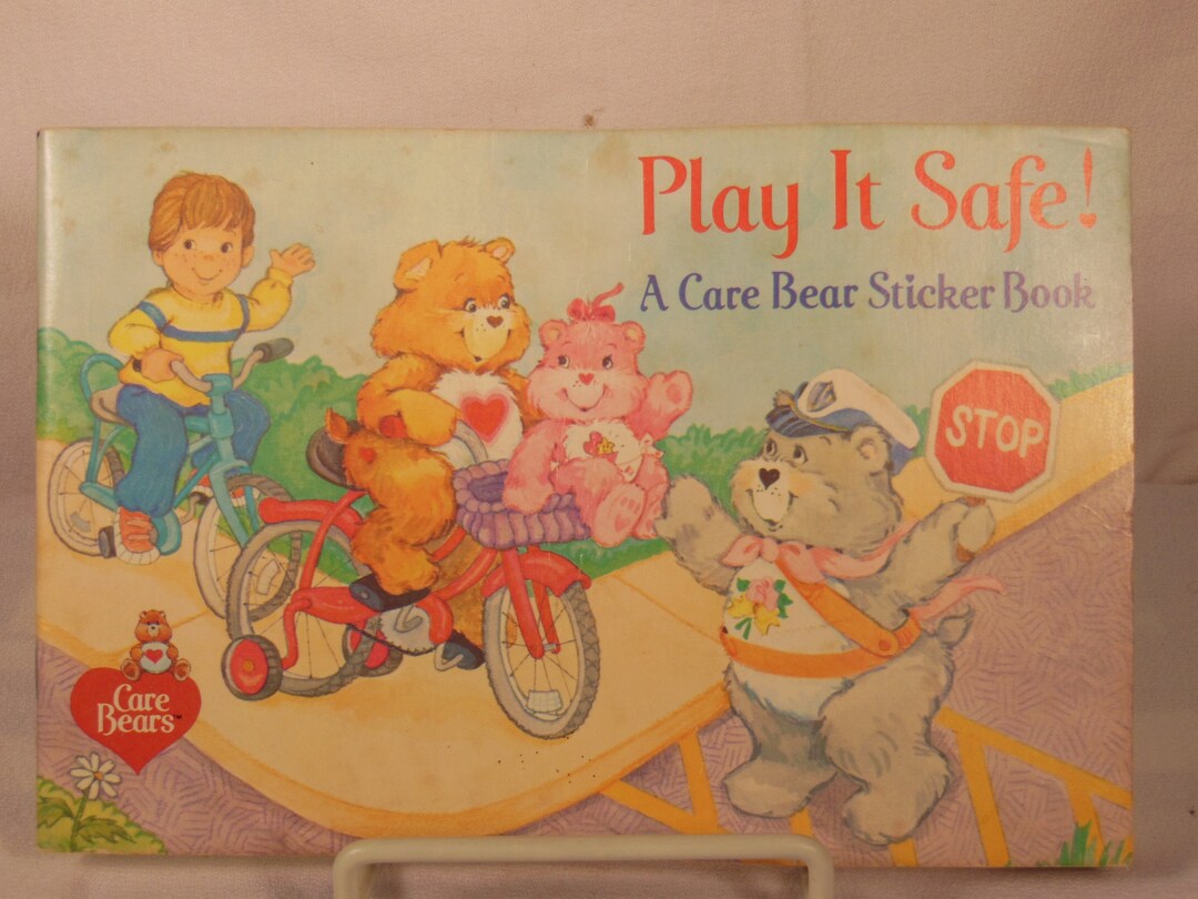 Vintage-1984care Bear-sticker Book-play It Safe-unused - Etsy