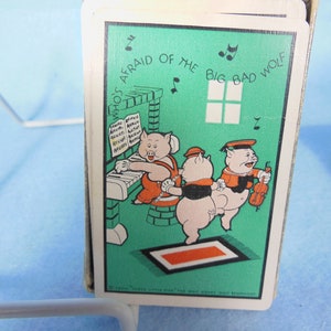 Vintage Walt Disney-1930s-three Little Pigs Playing Cards- With Box - Etsy