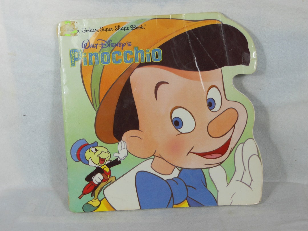 Vintage-walt Disney-pinocchio-golden Shape Book - Etsy