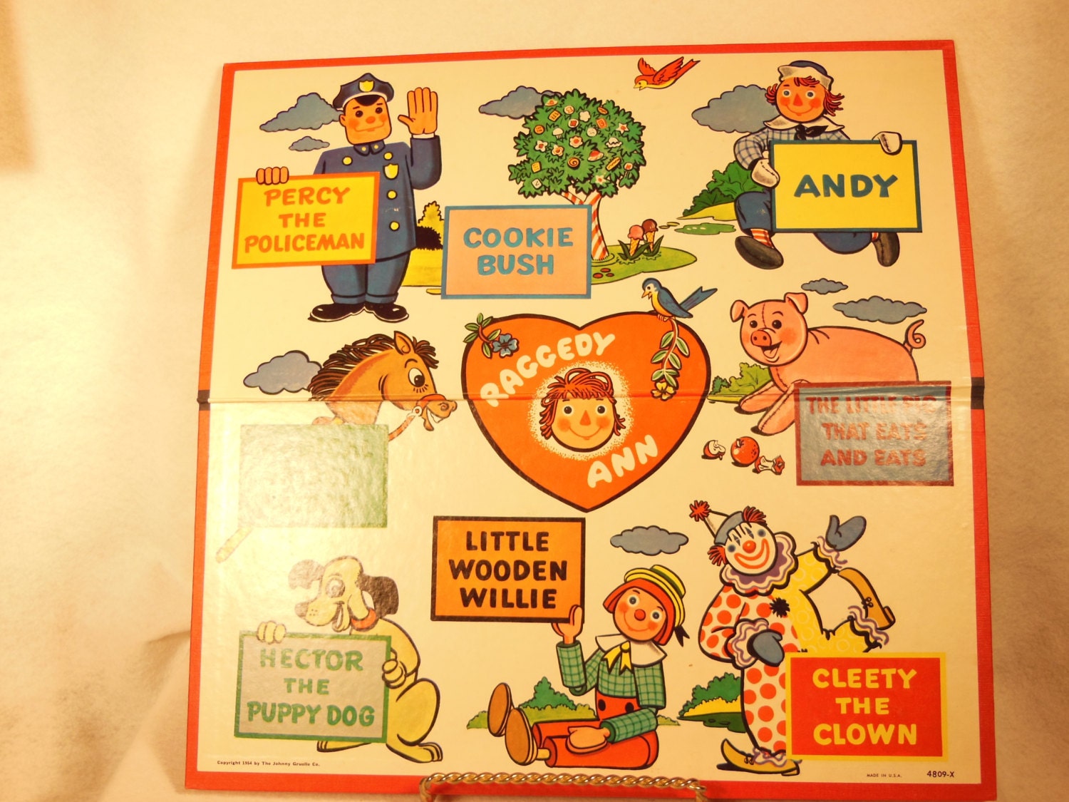 Vintage1956-ragged Ann Board Gamemilton Bradley - Etsy