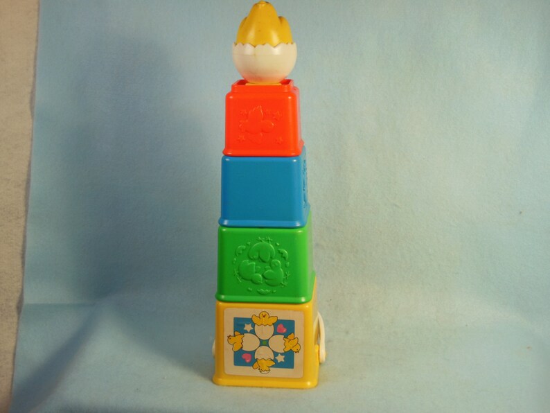 Vintage-1986-fisher Price-stacking Activity Blocks Number - Etsy