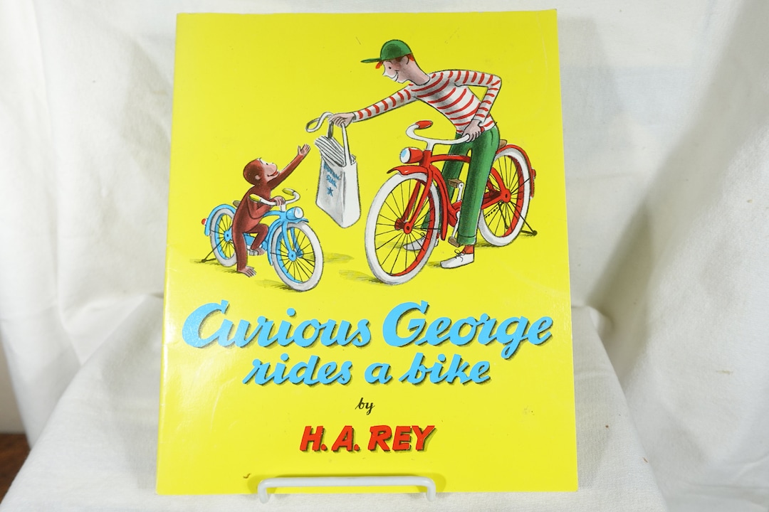 Vintage Child Book-curious George Rides A Bike-1980 - Etsy