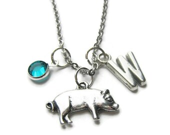 Pig necklace | Etsy