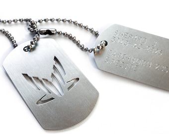 Mass Effect Custom Alliance Tags Commander Shepard Military Bioware - Etsy