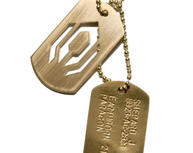 Mass Effect Custom Cerberus Tags Commander Shepard Military Bioware - Etsy